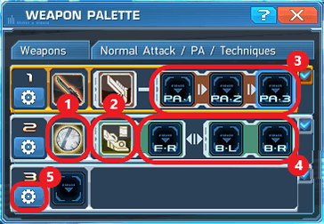Weapon Palette | Phantasy Star Online 2 New Genesis Official Site | SEGA
