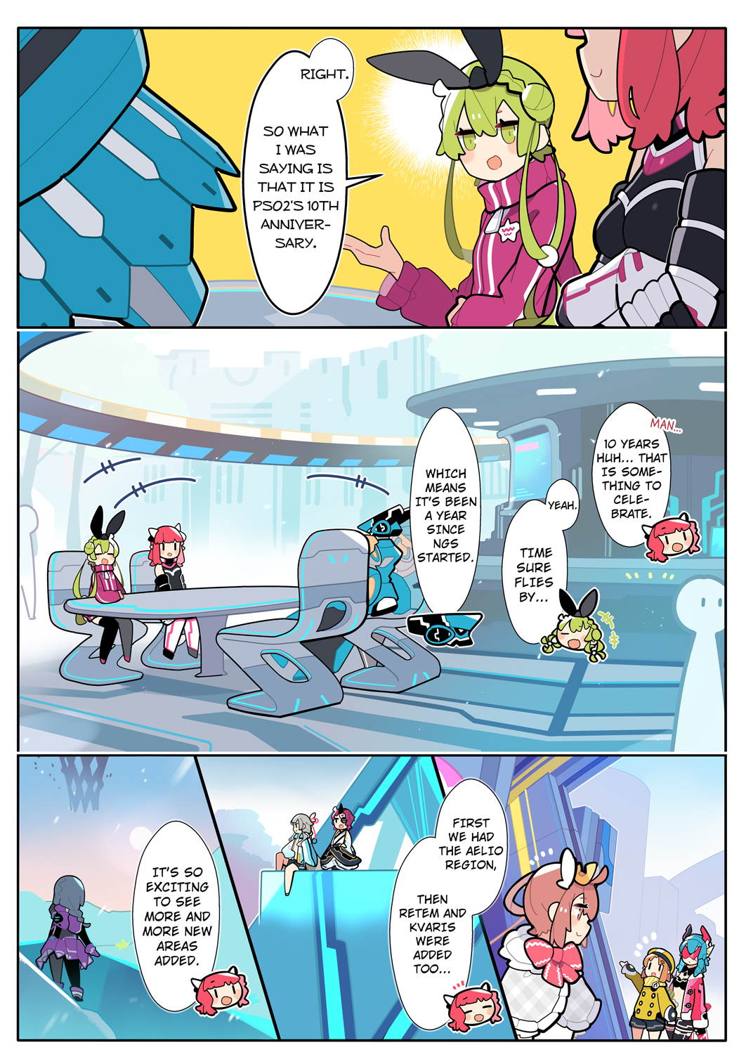 (Updated 8/4) PSO2 10th Anniversary manga and collaboration artwork ...