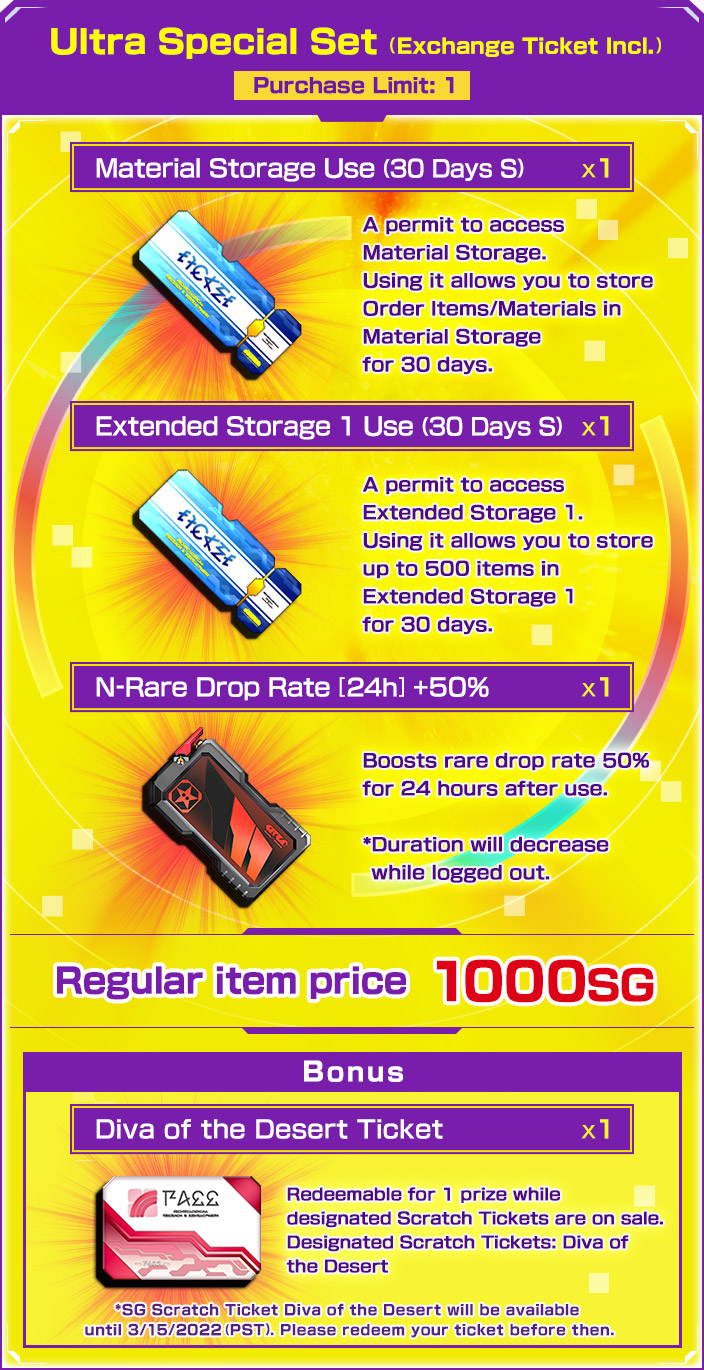 2/21 Ultra PSO2 Day! Triple Burst celebration! Great deals in the SG ...