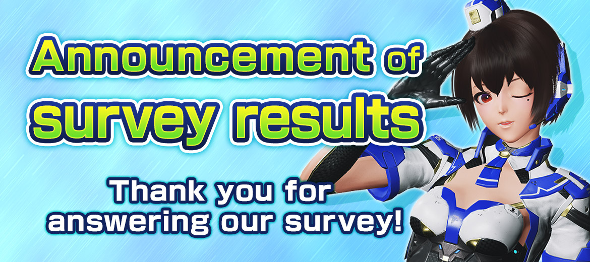 PSO2 NEW GENESIS Retem region player survey results | Phantasy Star ...
