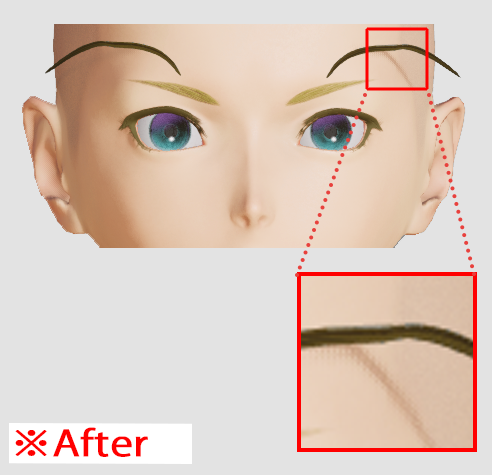 The accessory N-Dstnct Dbl-Edged Eyelids displays thicker than intended ...