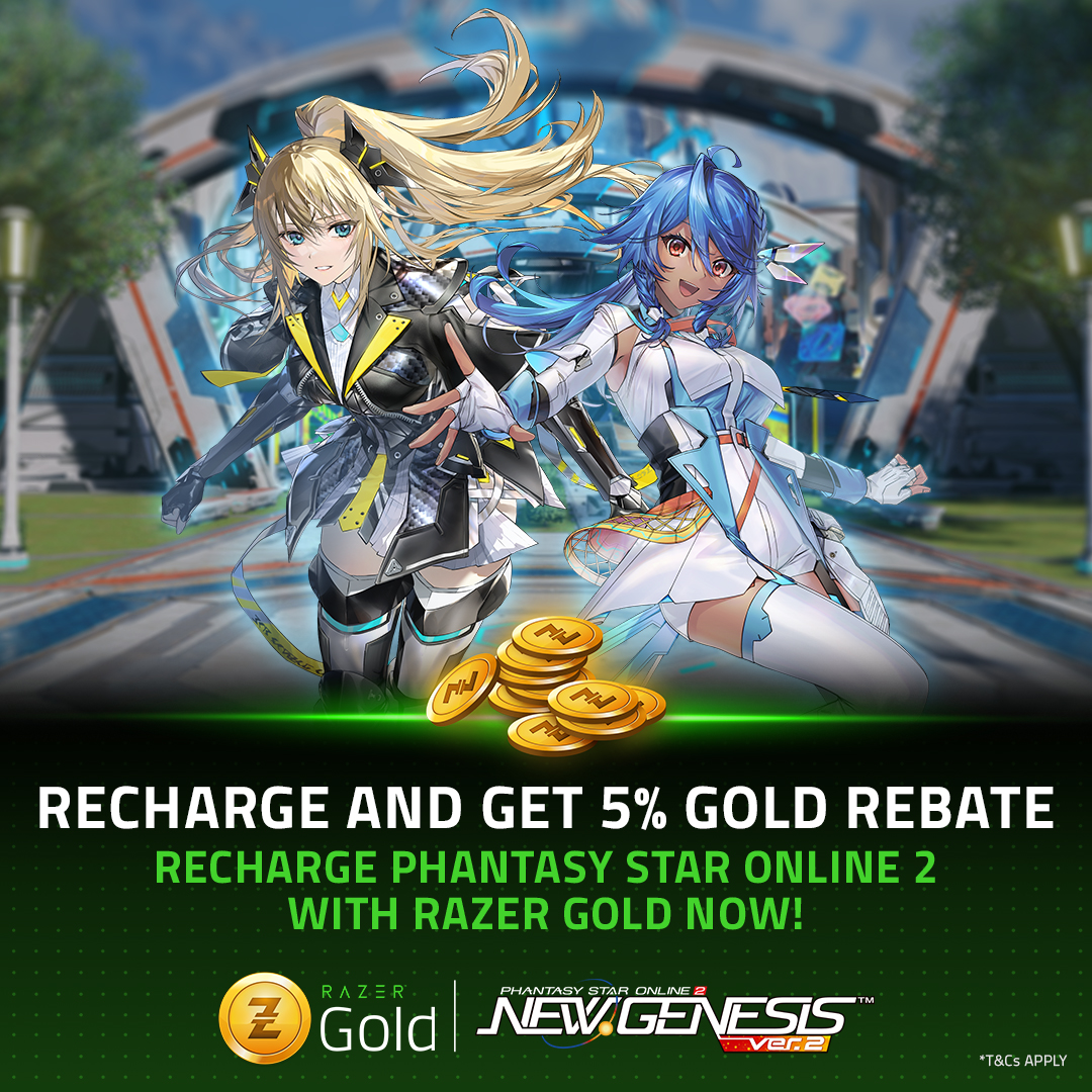 Recarge and Get 5% Gold Rebate with Razer Gold | Phantasy Star Online 2 ...