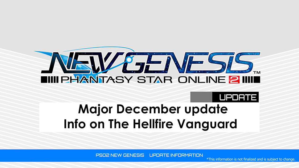 PSO2 NEW GENESIS - Major update: The Hellfire Vanguard | Phantasy Star ...